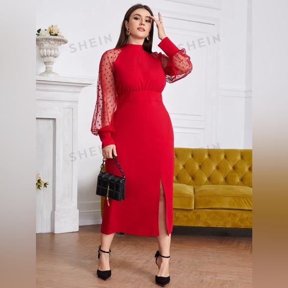 SHEIN | Dresses | Brand New Red Shein Dress Never Worn Xl14 | Poshmark